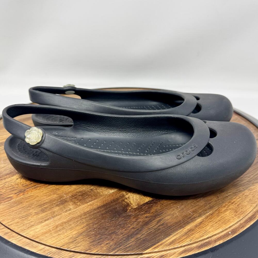 Crocs Jayna Slingback Ballet Shoes Flats Womens Black… - Gem